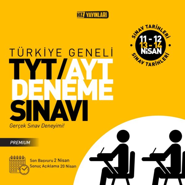 Hız Yayınları Türkiye Geneli Deneme Sınavı - Hız Yayınları